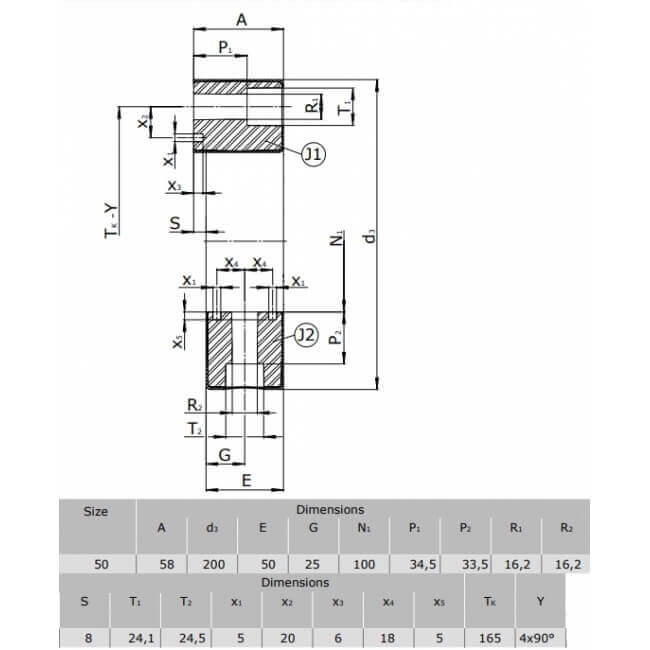 COUPLING CENTAFLEX-A-050-O